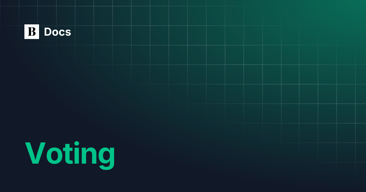 Voting | Docs