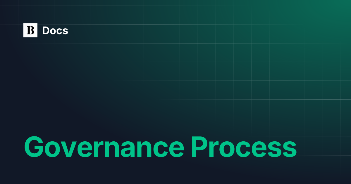 Governance Process | Docs